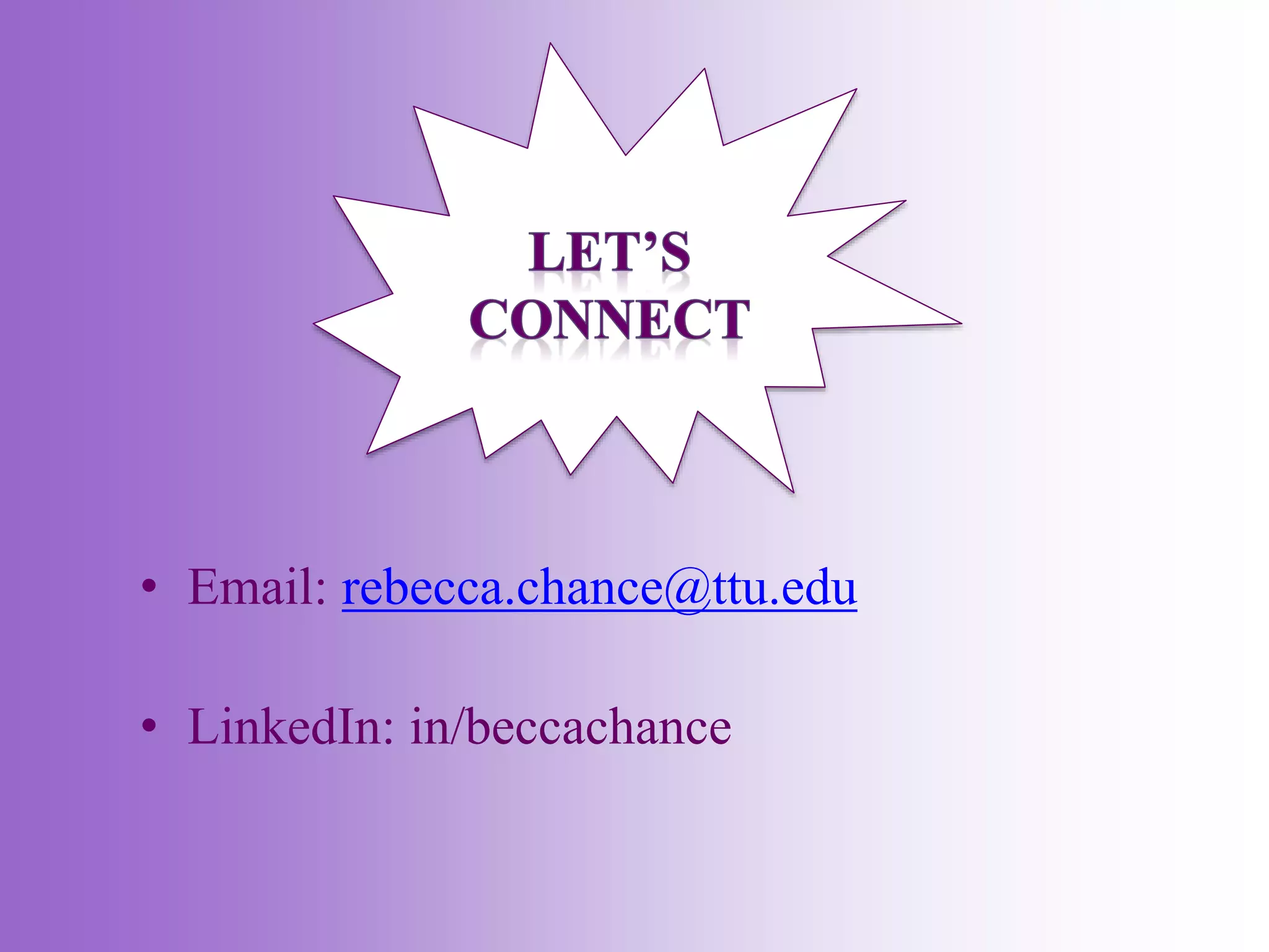 Visual Resume - Becca Chance | PPT