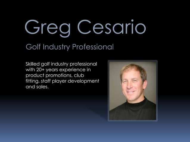 Greg Cesario Visual Resume | PPTX