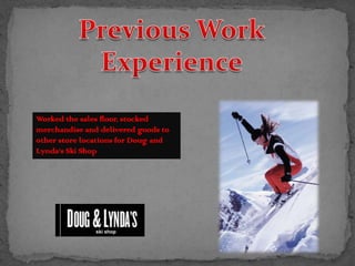 Blake C Visual Resume | PPTX