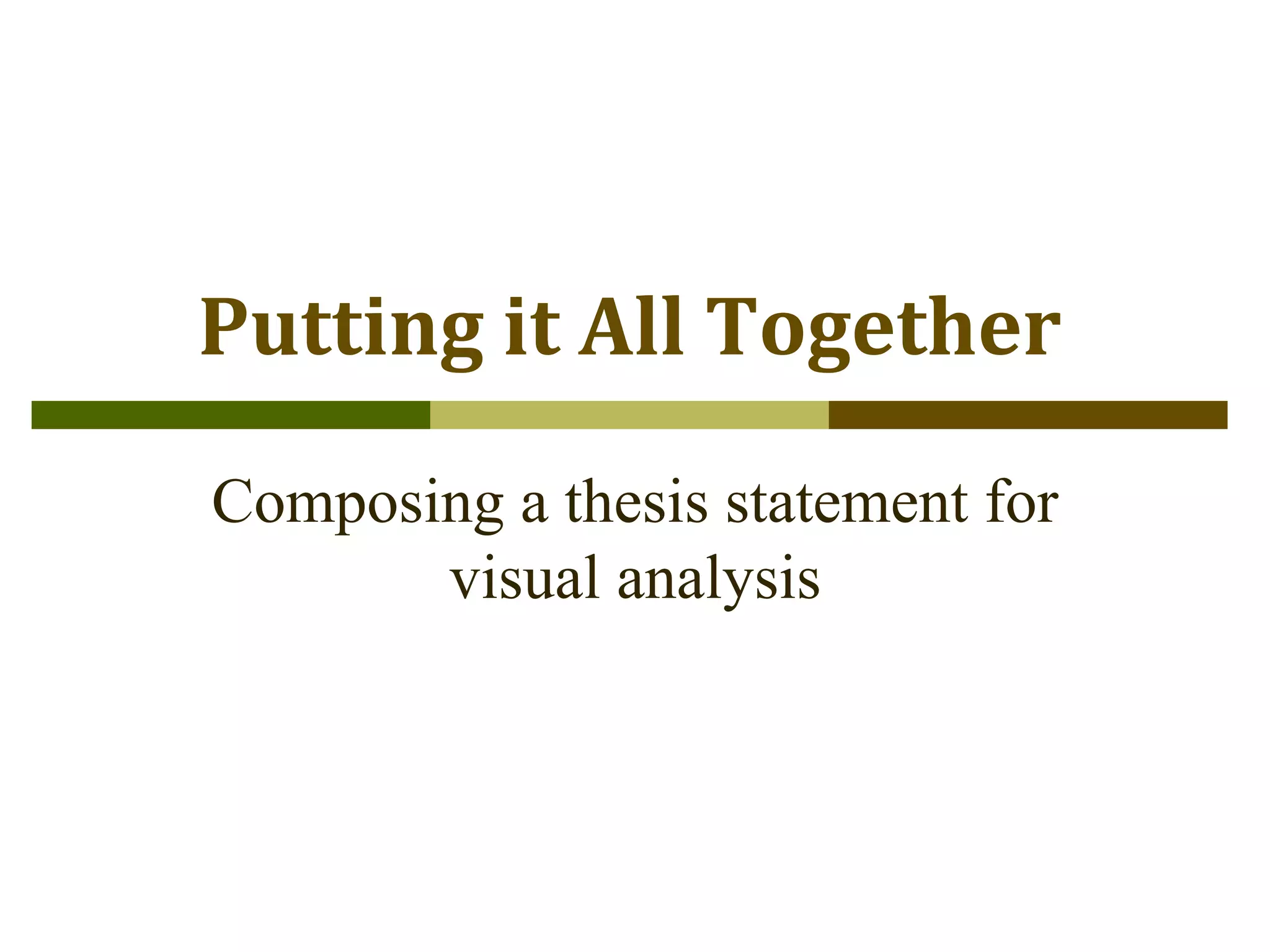 Visual Rhetoric and Analysis (Workshop for UTD Writing Center) | PPTX
