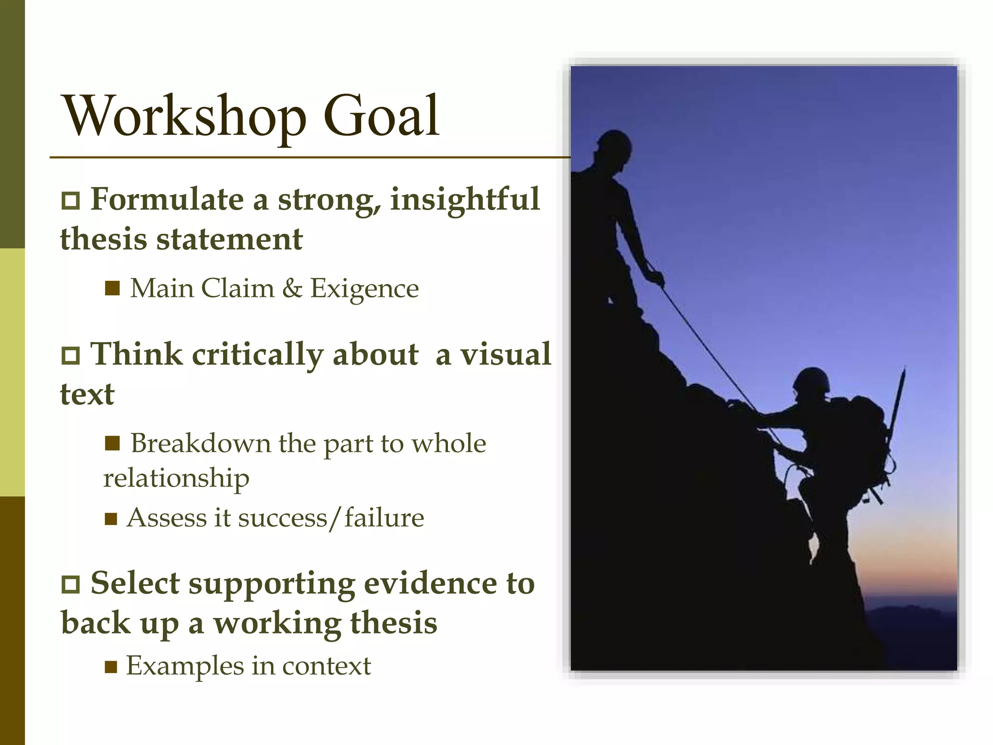 Visual Rhetoric and Analysis (Workshop for UTD Writing Center) | PPTX