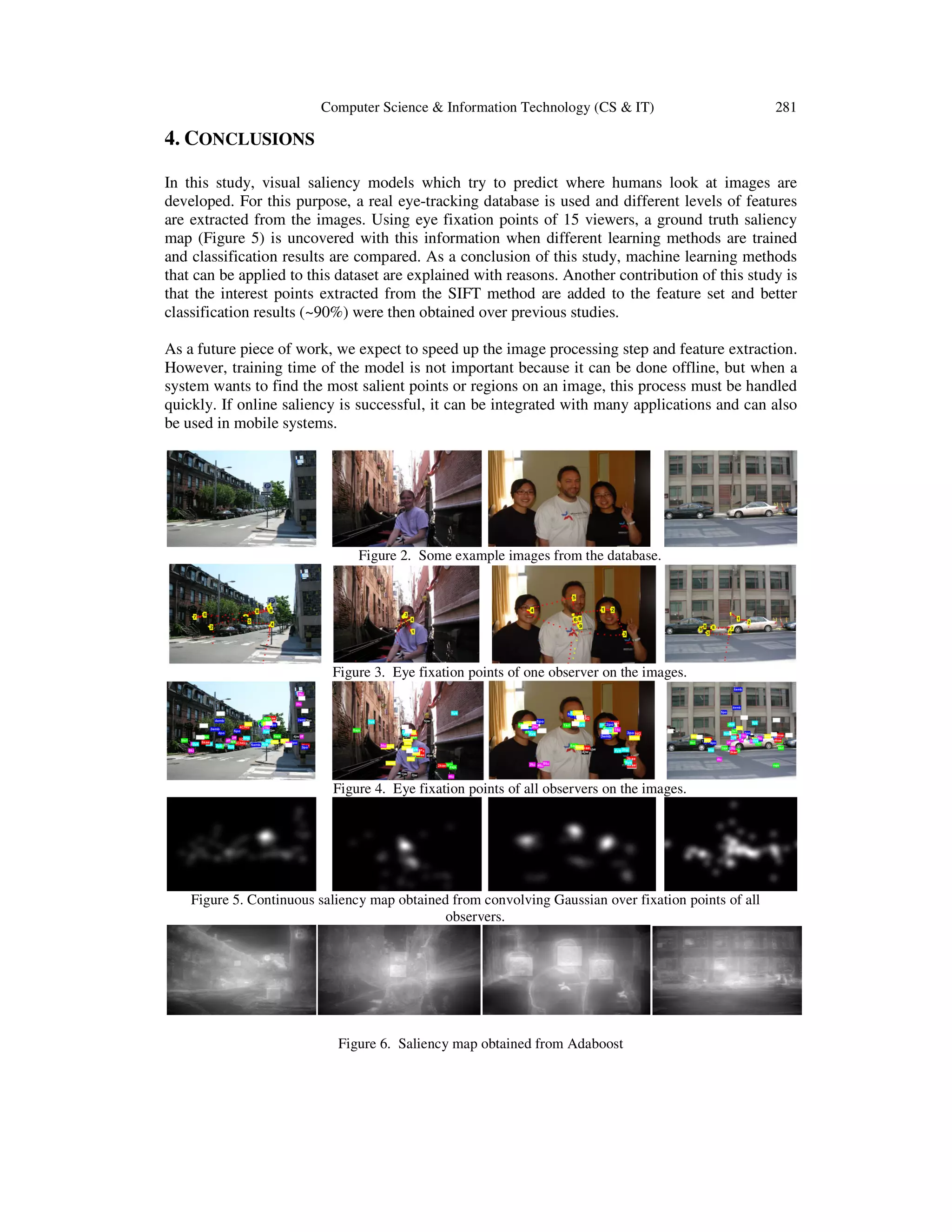 Visual Saliency Model Using Sift and Comparison of Learning Approaches | PDF