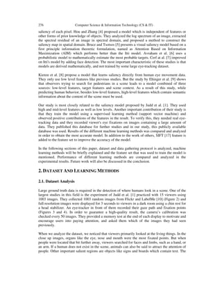 Visual Saliency Model Using Sift and Comparison of Learning Approaches | PDF