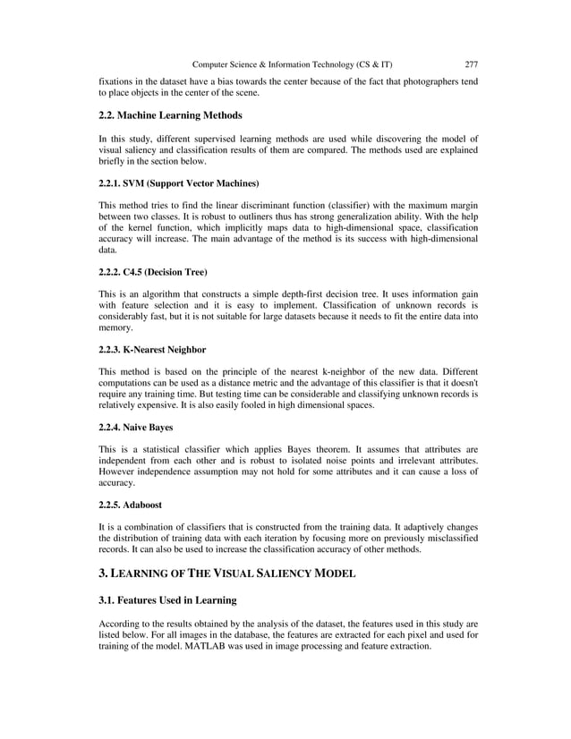 Visual Saliency Model Using Sift And Comparison Of Learning Approaches Pdf