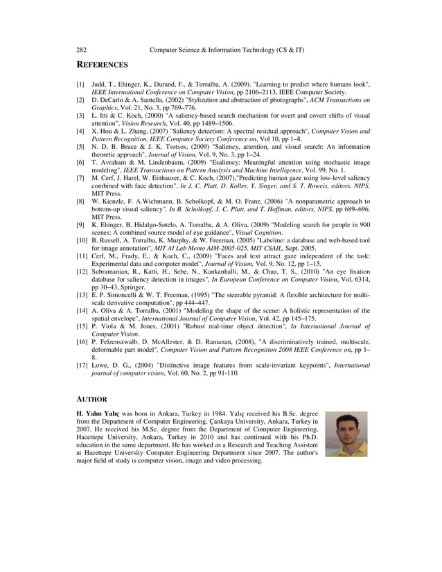 Visual Saliency Model Using Sift And Comparison Of Learning Approaches Pdf
