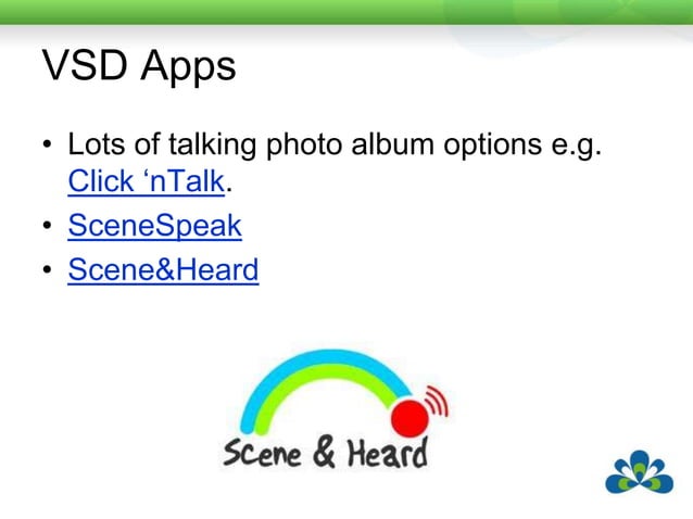 Visual Scene Displays | PPSX | Technology & Computing