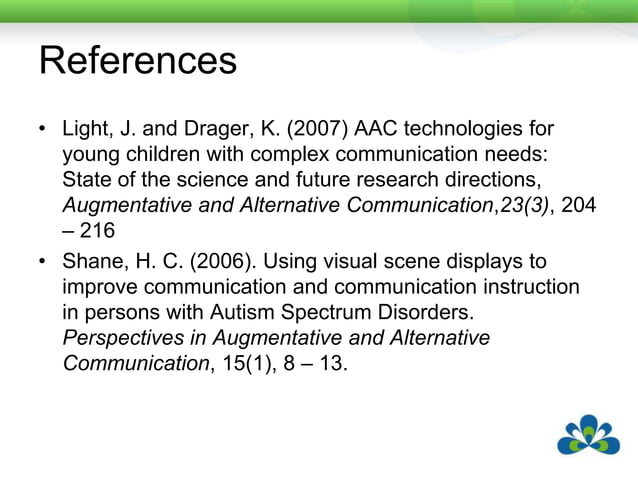 Visual Scene Displays | PPSX | Technology & Computing