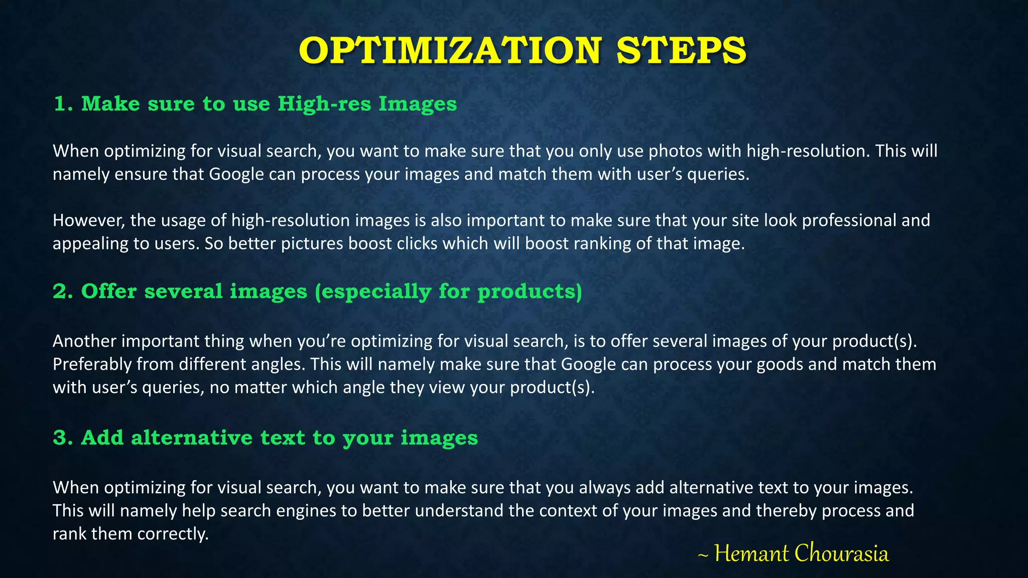 Visual Search and Image Search Optimization Techniques | PPTX
