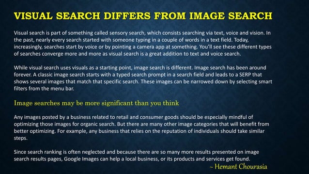 Visual Search and Image Search Optimization Techniques | PPT