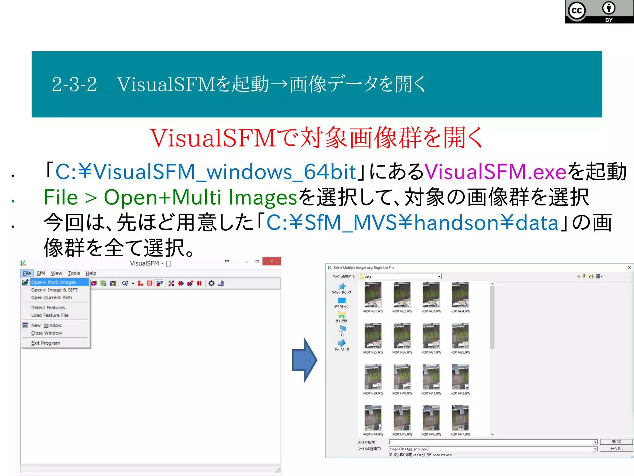 VisualSFMとMeshLabとCloudCompareによるドローン撮影画像を用いたデジタル地図作成 | PPT