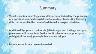 Visual Snow Syndrome | PPT