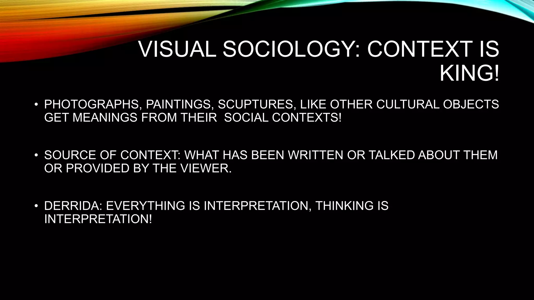 Visual sociology presentation | PPTX