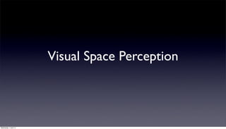Visual space perception | PDF