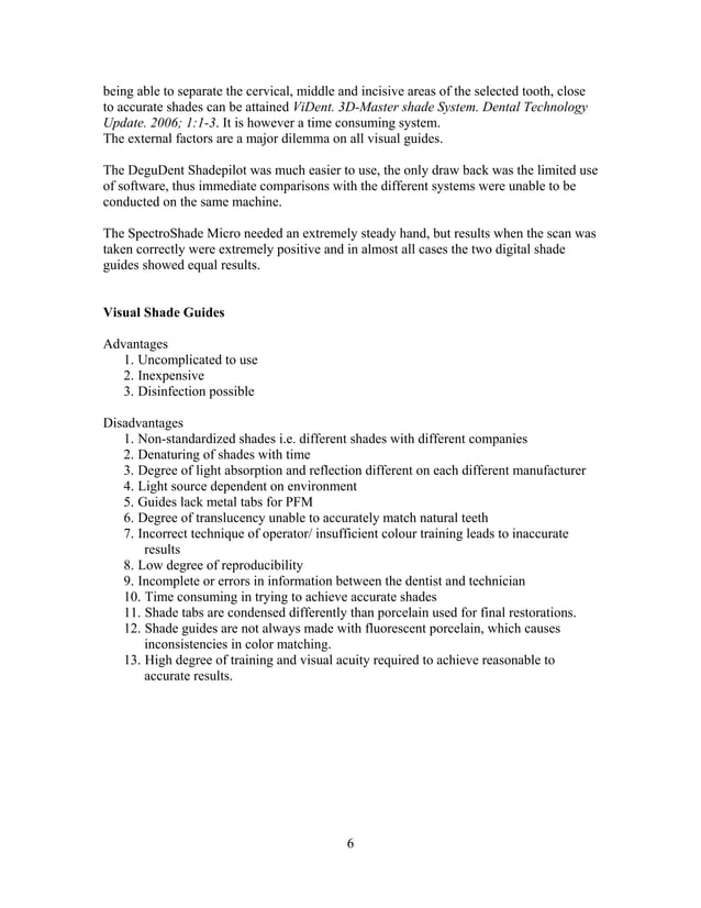 Visual and Digital Shade Analysis of Vital Human Teeth | PDF
