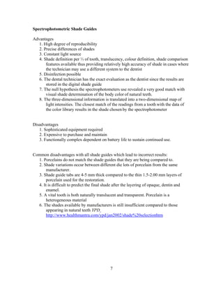 Visual and Digital Shade Analysis of Vital Human Teeth | PDF
