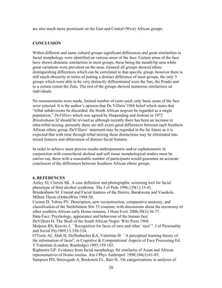Facial Morphology of Southern African Ethnic Groups | PDF