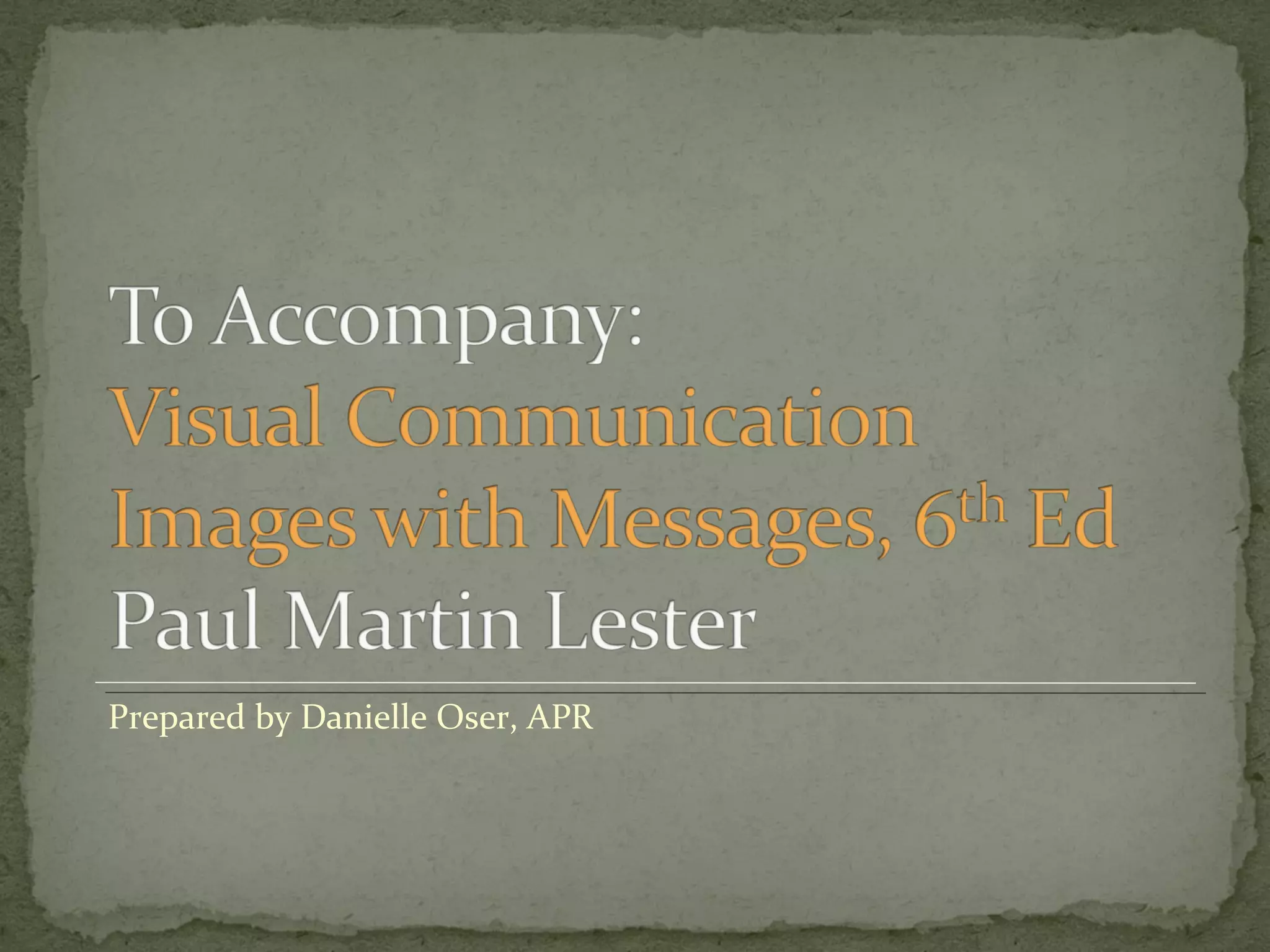 Visual communication and Visual stereotypes | PPT