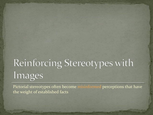 Visual communication and Visual stereotypes | PPT