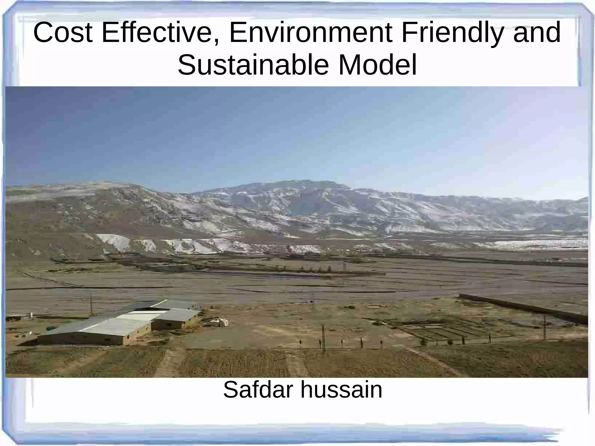 A Cost effective, Environment Friendly and Sustainable educational and ...