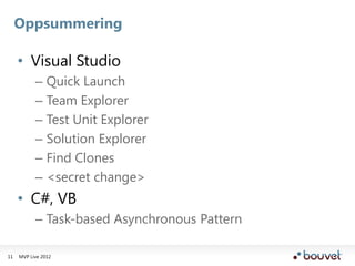 Asynkron programmering i Visual Studio 11 | PPT