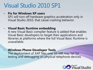 Visual Studio 2010 RTMtoSP1 | PPT