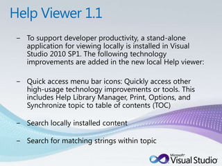 Visual Studio 2010 RTMtoSP1 | PPT