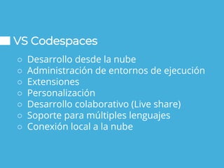 Visual studio CodeSpaces | PPTX