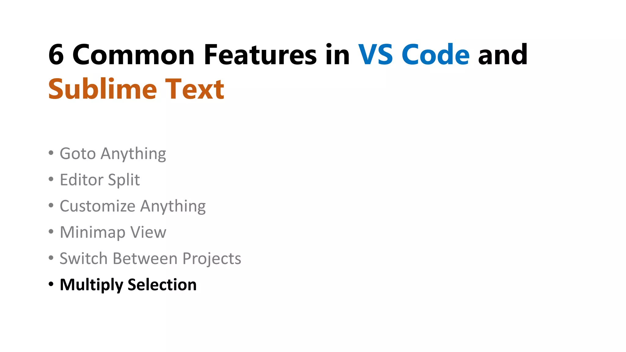 Visual Studio Code vs. Sublime Text | PPT