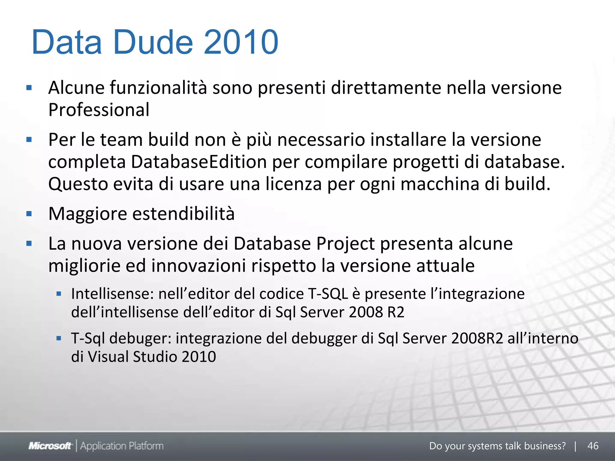 Database Project in Visual Studio 2010 | PPTX