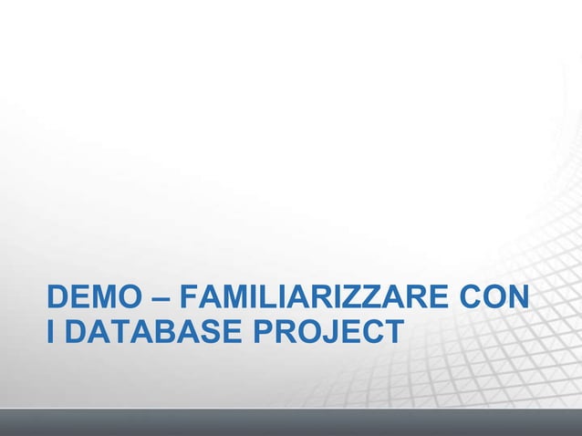 Database Project in Visual Studio 2010 | PPTX