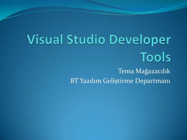 Visual Studio Developer Tools | PPTX