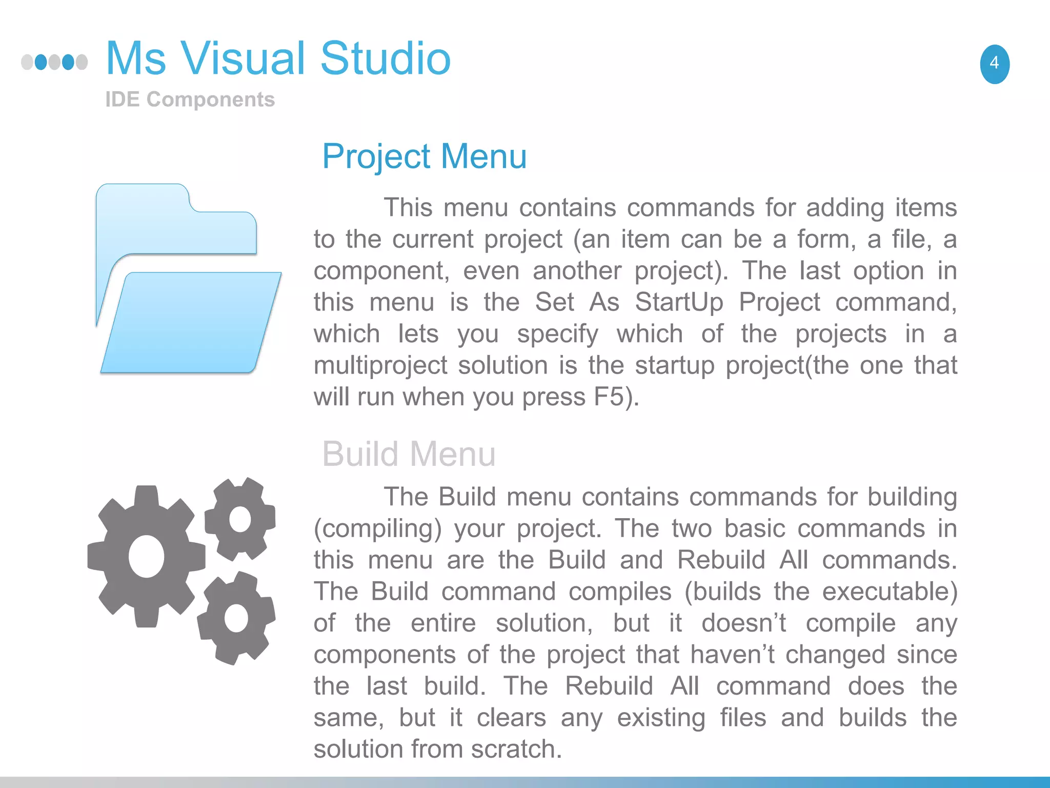 Visual studio ide componects dot net framwork | PPT