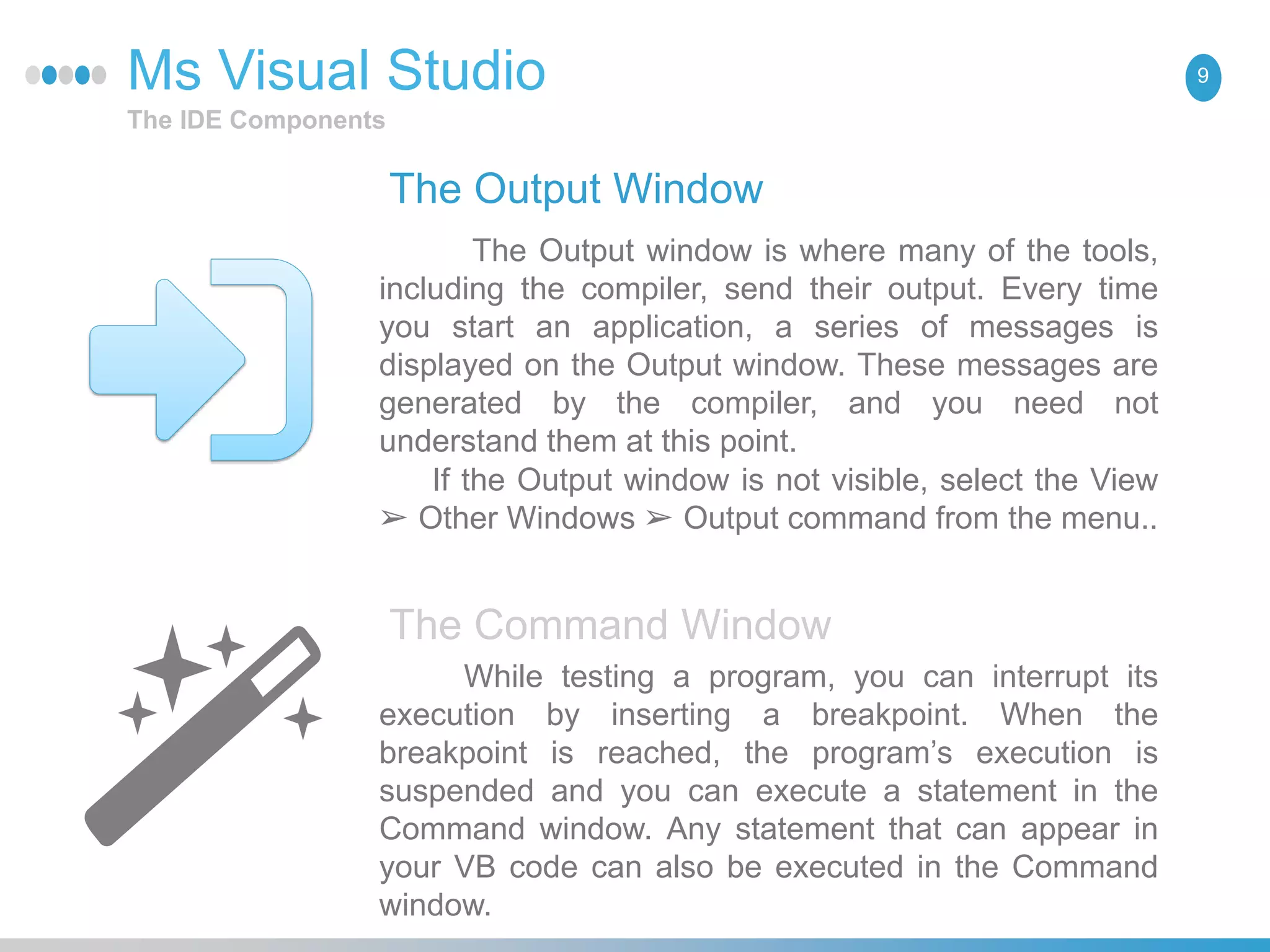 Visual studio ide componects dot net framwork | PPT
