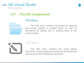 Visual studio ide componects dot net framwork | PPT