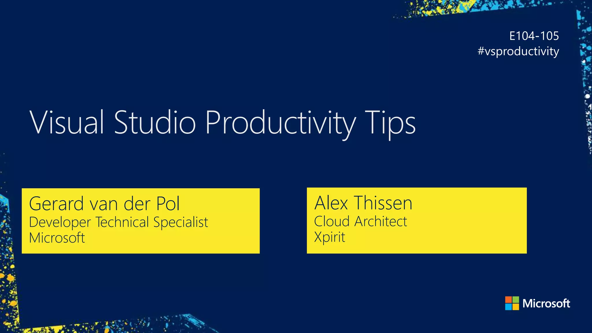 Visual Studio Productivity tips | PPT