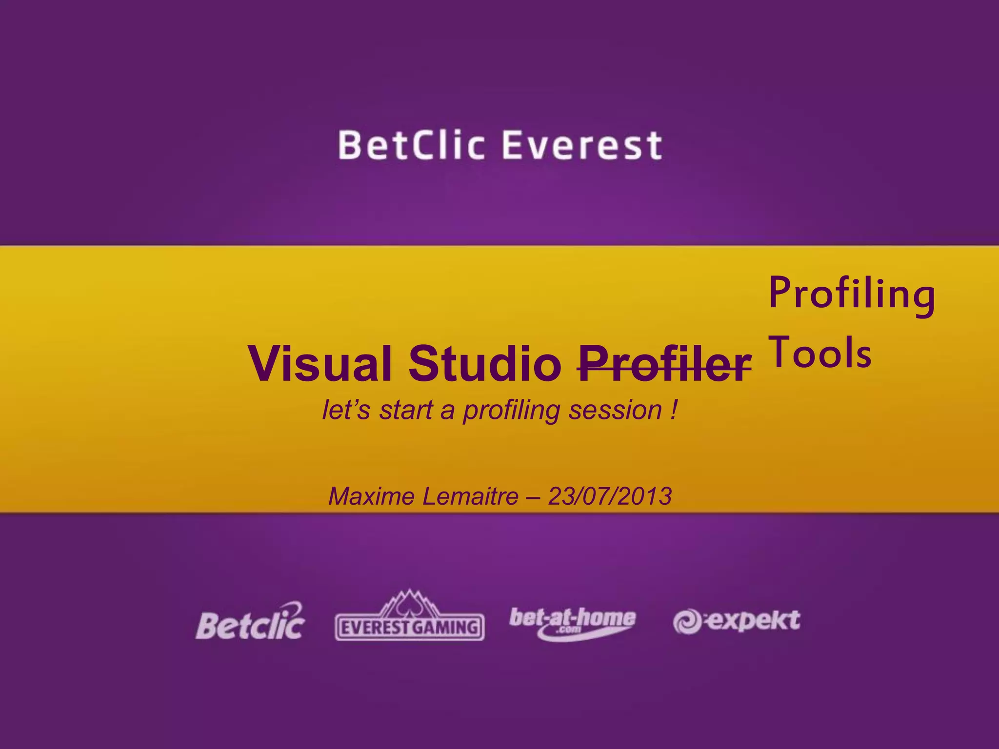 Visual Studio Profiler | PPT