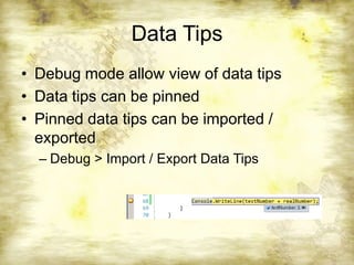 Visual studio tips and tricks | PPT
