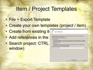 Visual studio tips and tricks | PPT