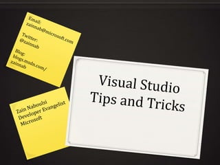 Visual Studio Tips and Tricks | PPTX