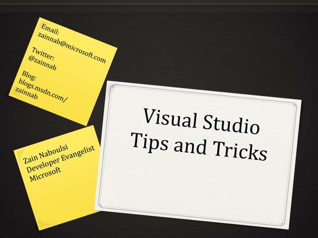 Visual Studio Tips and Tricks | PPT