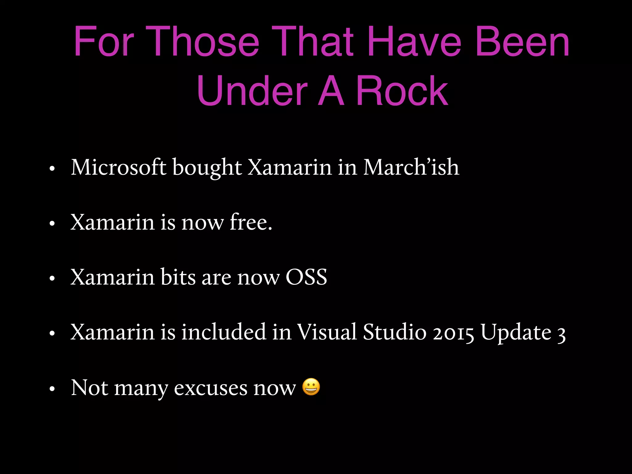 Visual studio + Xamarin equals love | PPT