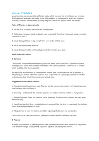 Visual symbols | PDF