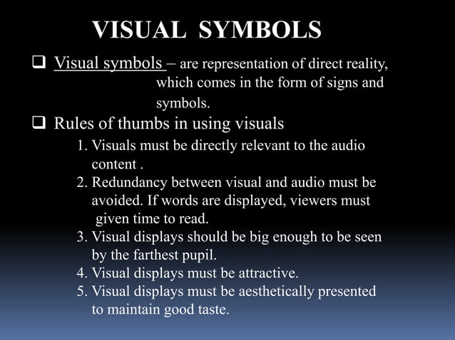 Visual symbols | PPT