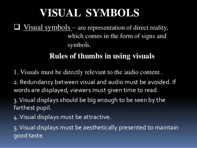 Visual symbols