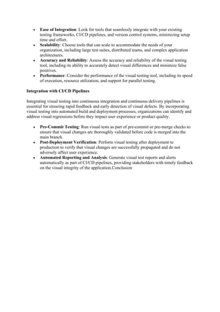 Mastering Visual Testing: A Comprehensive Guide | PDF