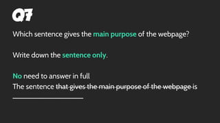 O Level Visual Text - Common Questions and How to Answer Them | PDF