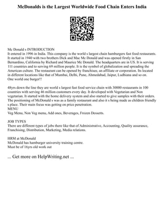 Visual Text Analysis Essay Examples. | PDF