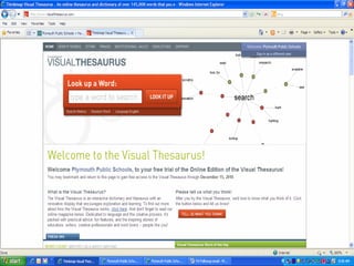 Visual thesaurus | PPT