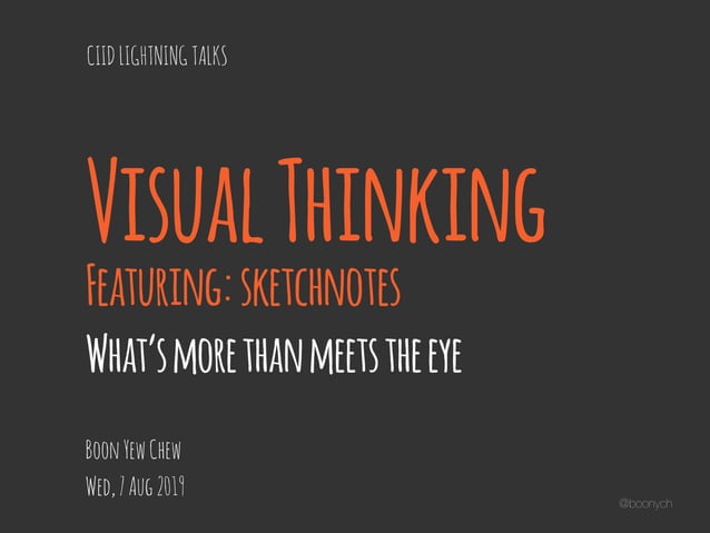 Visual thinking with Sketchnotes - CIID Summer School lightning talks | PPT