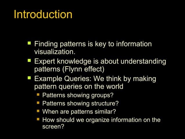 Visual Thinking Colin Ware Lectures 2013 16 Patterns For Visualizating Structures Ppt